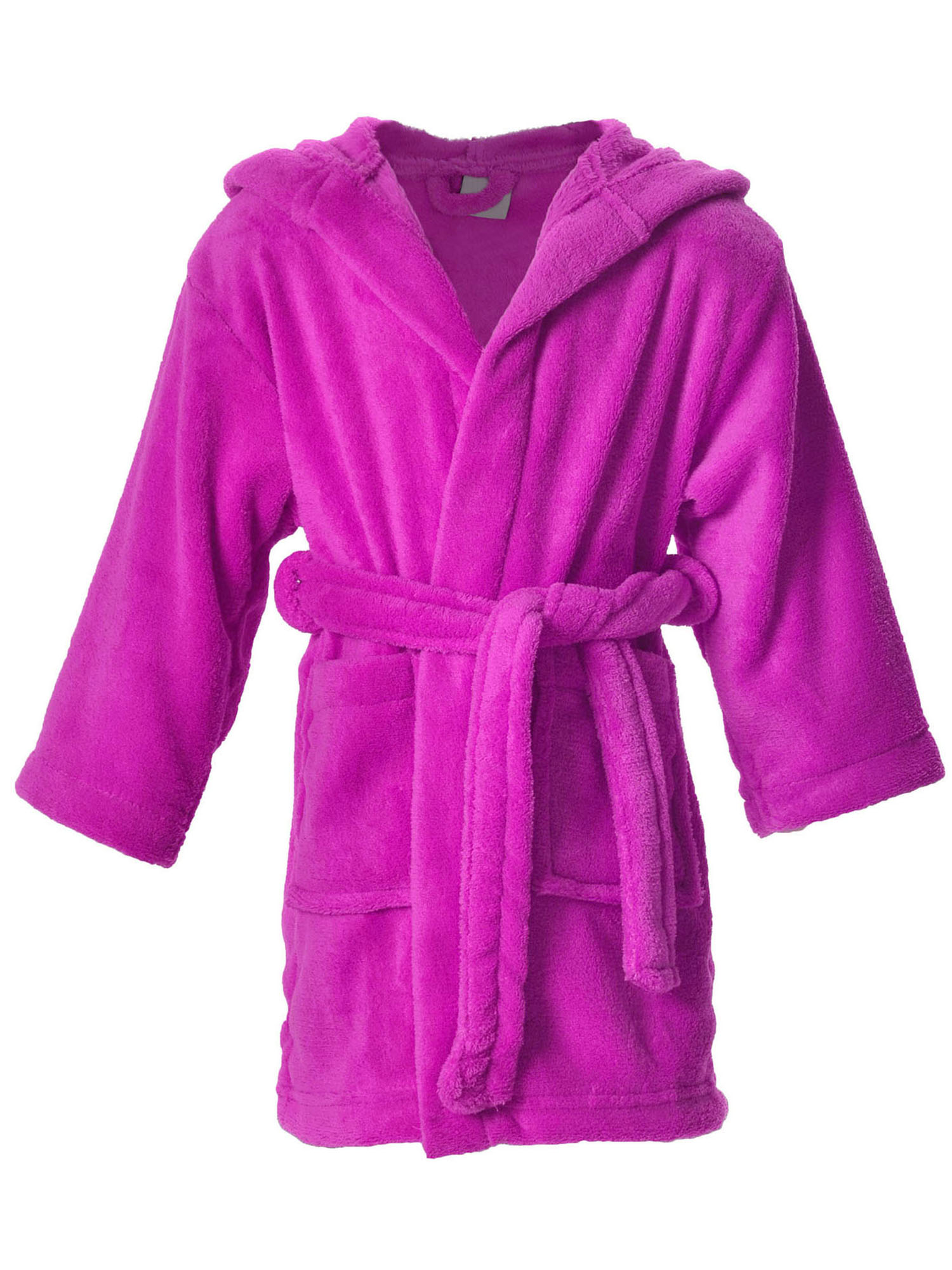 Boys Girls Robe,Solid Hooded Fleece Sleep Robe Bathrobe,Fuchsia,1-3 Y ...