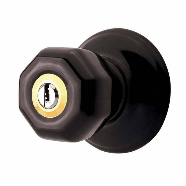 Renovators Supply Porcelain Door Lock 2 in Adjustable Backset Black ...
