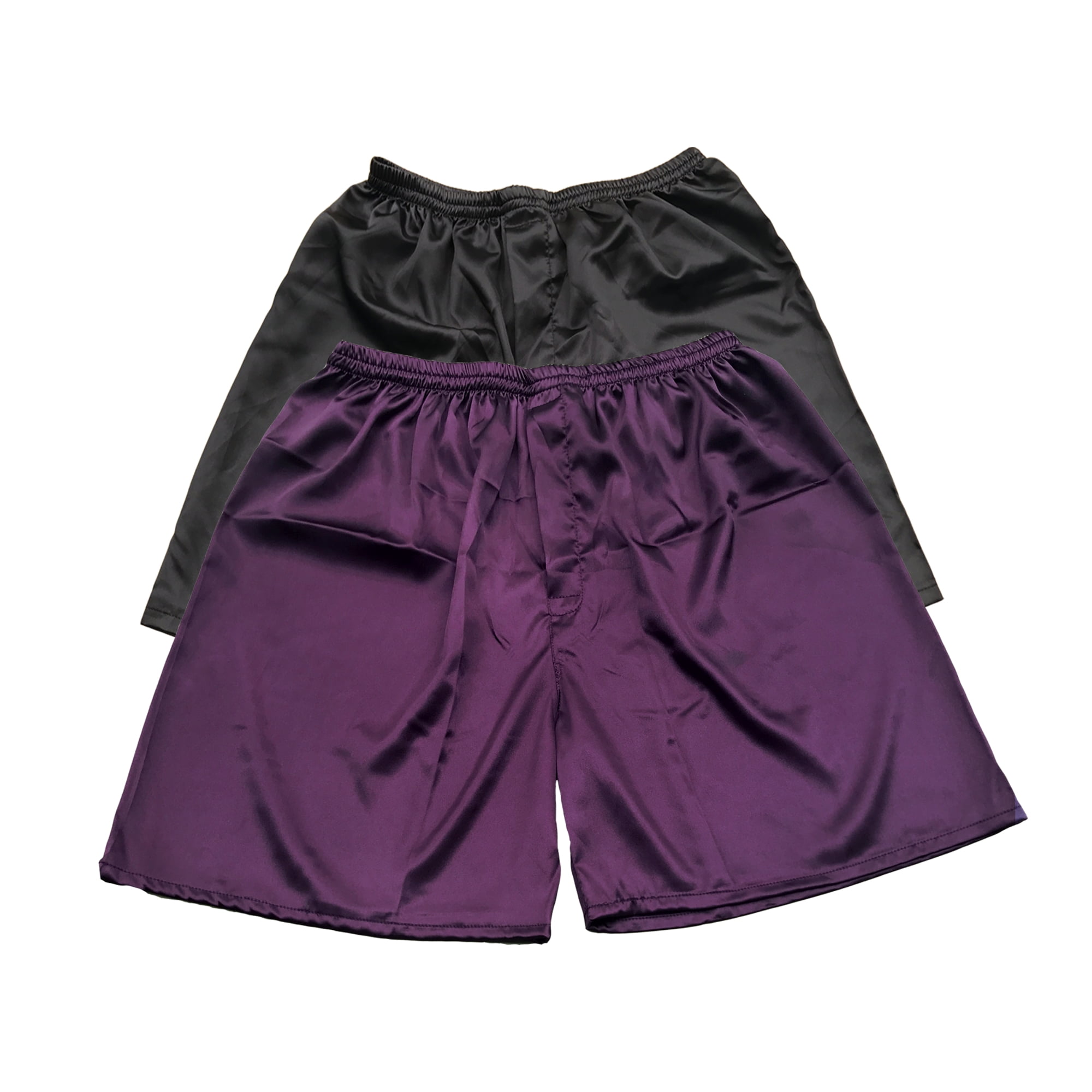 Tony & Candice Men's Satin Boxers Shorts Combo Pack Underwear (M, Black ...