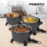 Presto 10qt XL Big Pot Electric Multi-Cooker Fryer Cookware 06009 ...