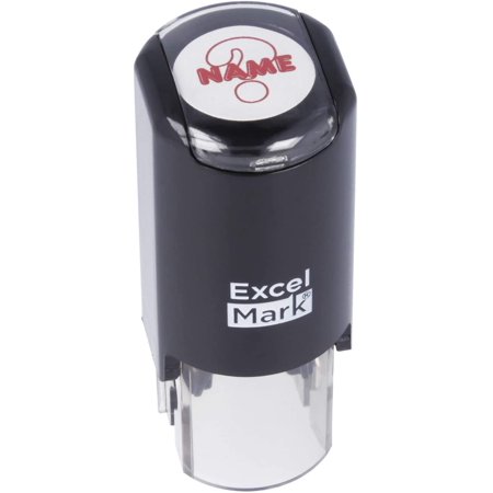 Self-Inking Round Teacher Stamp - Name (Question Mark) - Red Ink ...