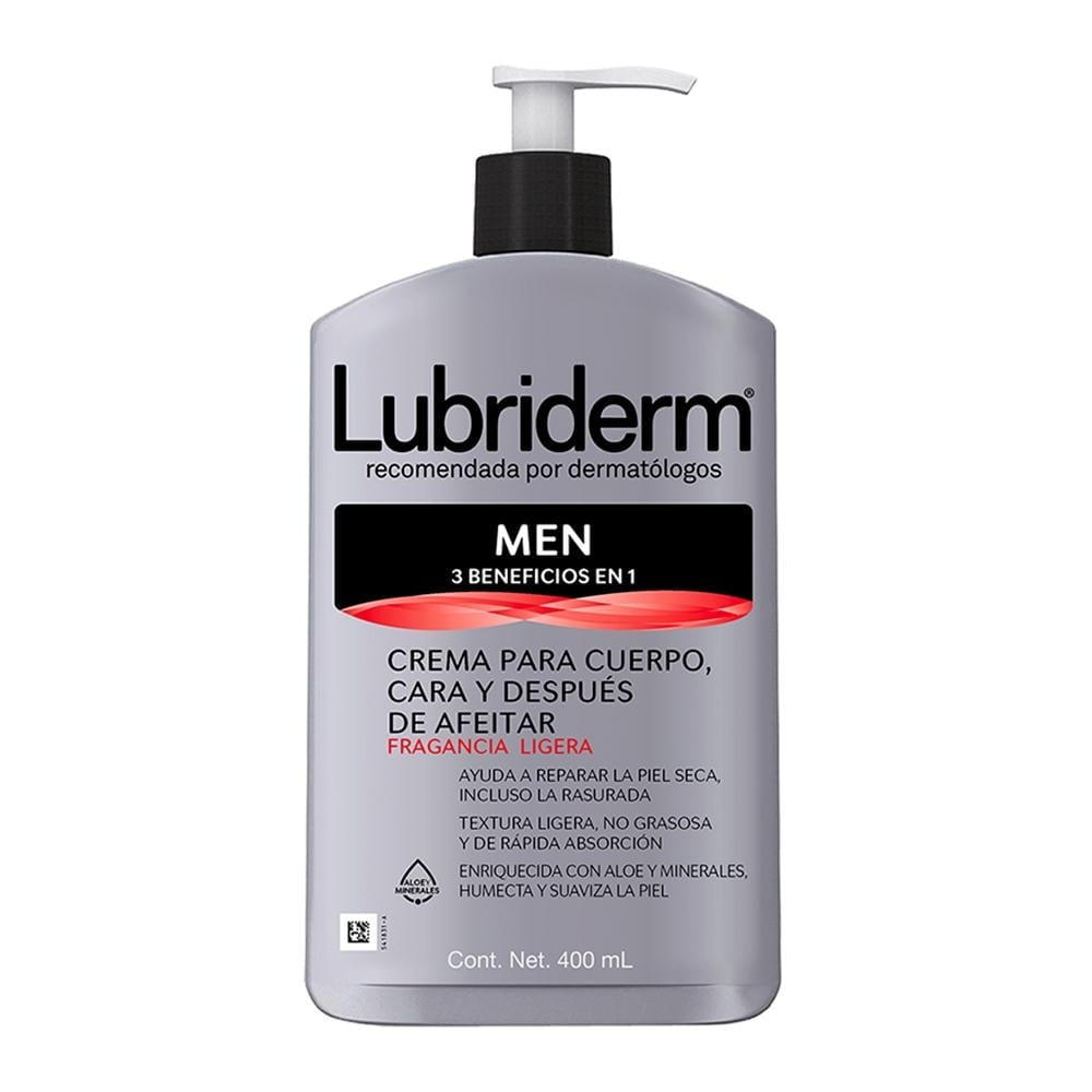 Crema corporal Lubriderm Men con fragancia 400 ml | Walmart en línea