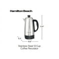 Hamilton Beach Electric Stainless Steel Coffee Percolator, 12 Cup ...