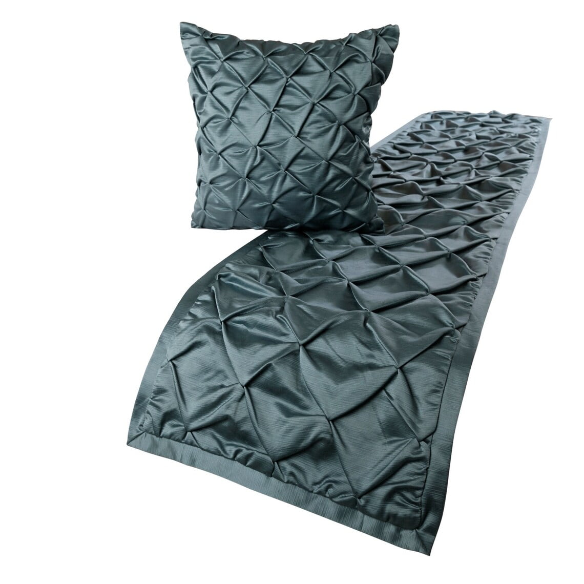 Decorative Blue King 90 x 18 inch Bed Runner with pillow cover set ...