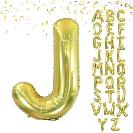40" Oversized Letter Balloon Gold Big Alphabet Large Helium Balloon ...