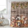 Autumn Mushroom and Hedgehog Shower Curtain Set, Waterproof Shower ...