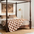 Brown Checkered Flannel Blanket 100 X 70 Cm B Lack And White Squares ...