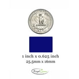 Royal Green Rectangle Removable Stickers 1 inch x 5/8 inch - Small ...