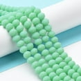 10 Strand Glass Beads Strands Faceted Frosted Rondelle Medium Spring ...
