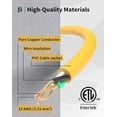 50Ft 12/3 Outdoor Extension Cord with 3-Outlets, Heavy Duty 12 Gauge 3 ...