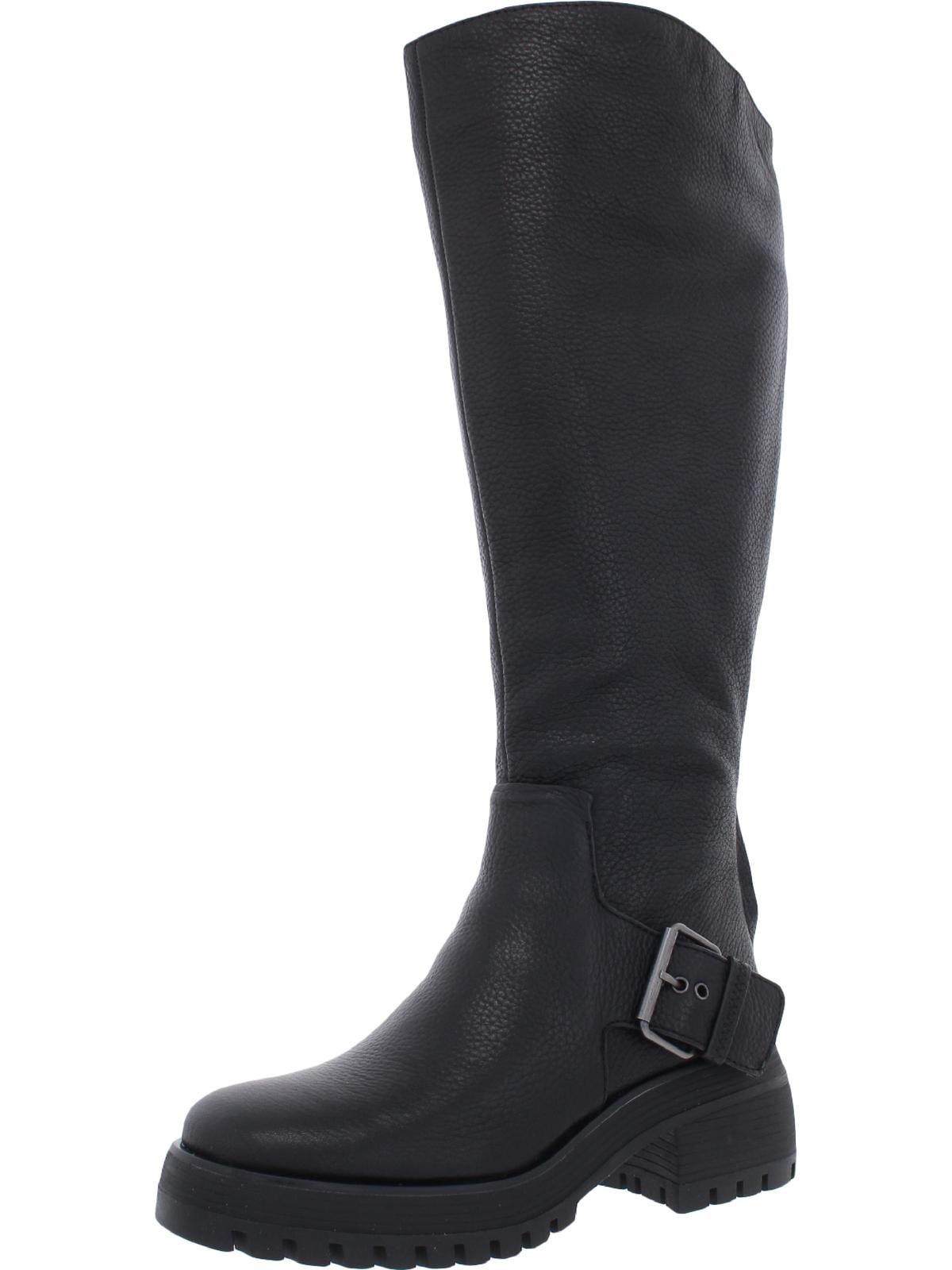 Franco Sarto Womens Julie Leather Lugged Sole Knee-High Boots - Walmart.com