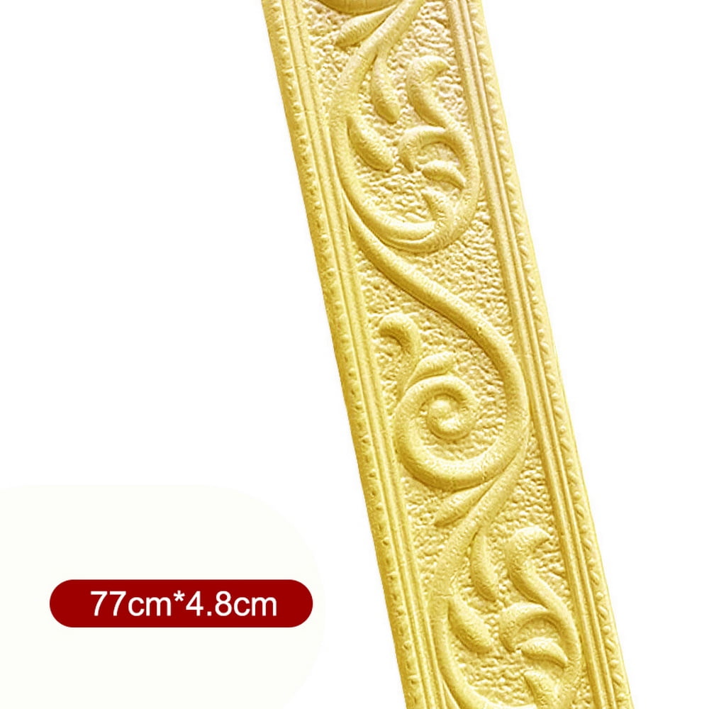 SEARCHI 3D Wallpaper Border Stickers Self Adhesive Wall Trim Line ...