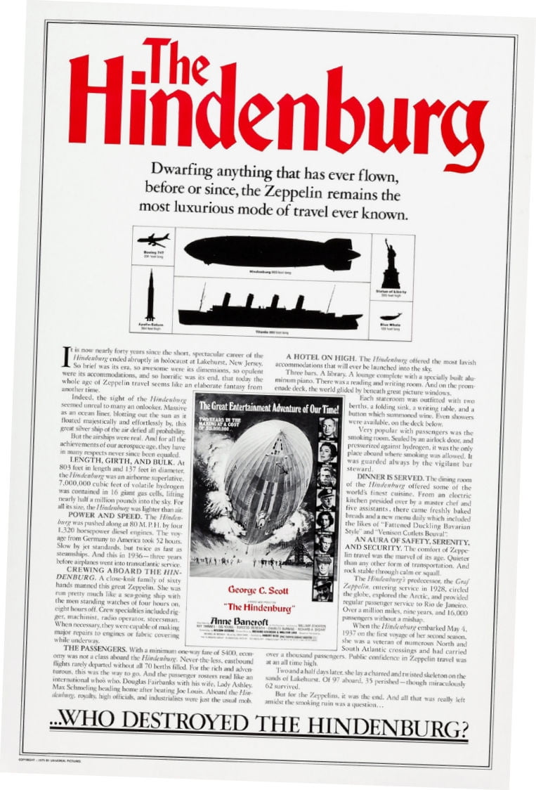 Poster Time Hindenburg The Movie Mini poster 11inx17in 11x17 poster ...