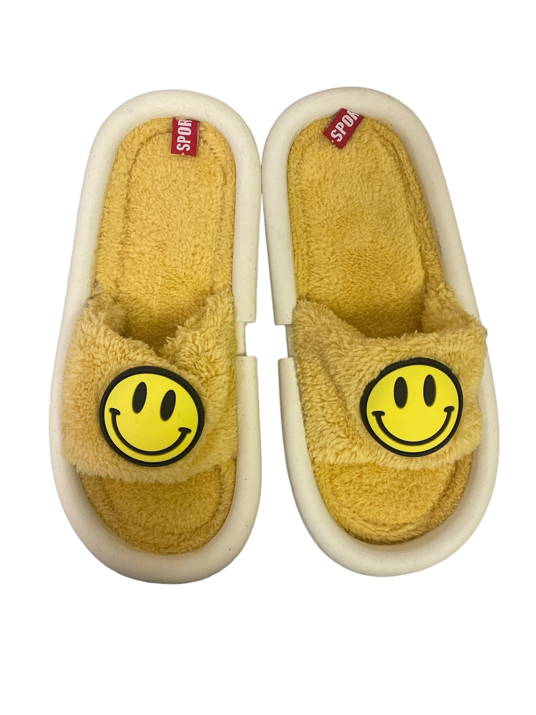 Charmed Emoji Smiley Face Slippers for Women Anti-Slip Soft Plush Comfy ...