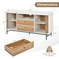 Costway Buffet Sideboard Versatile TV Stand with Sliding Tambour Doors ...