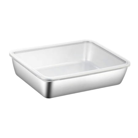 Serving Plate,Stainless Steel Dinner Plate Dessert Serving Tray,BBQ ...