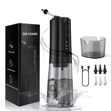 Ear Wax Removal Electric Ear Cleaning Kit Waterproof Cleaner 4 Water ...