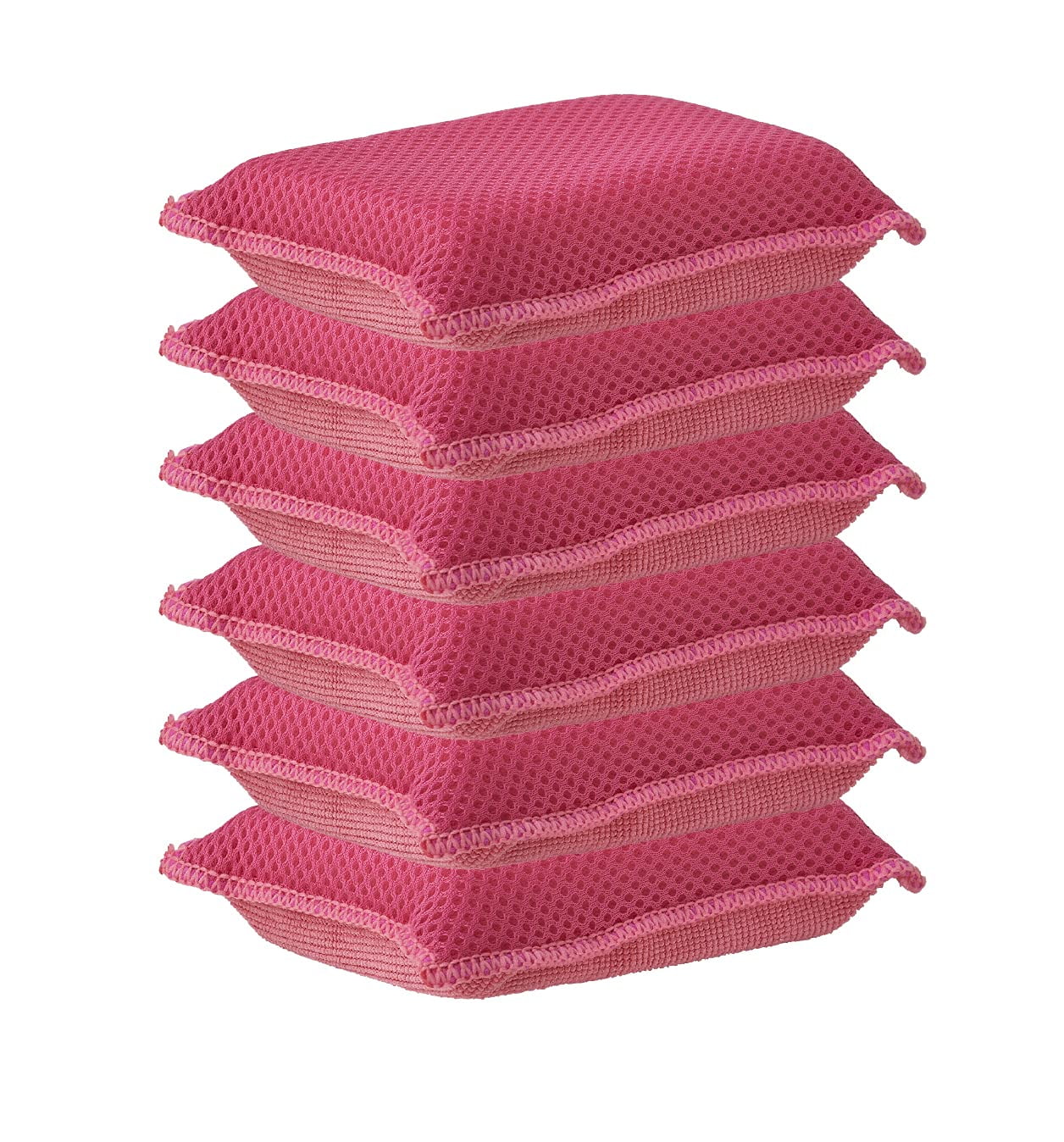 Superio Miracle Microfiber Dish Sponge 6-Pack, Non-Scratch, Reusable ...