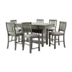 Pemberly Row 7PC Standard Height Gray Dining Table Set w/ 4 Side & 2 ...