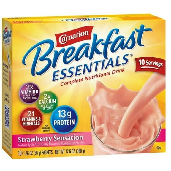 Carnation Instant Breakfast Essentials, Light Start, Chocolate, Pack of ...