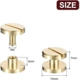 30Pack Brass Chicago Screws, 3x10mm Flat Head Screw Back Binding Post ...