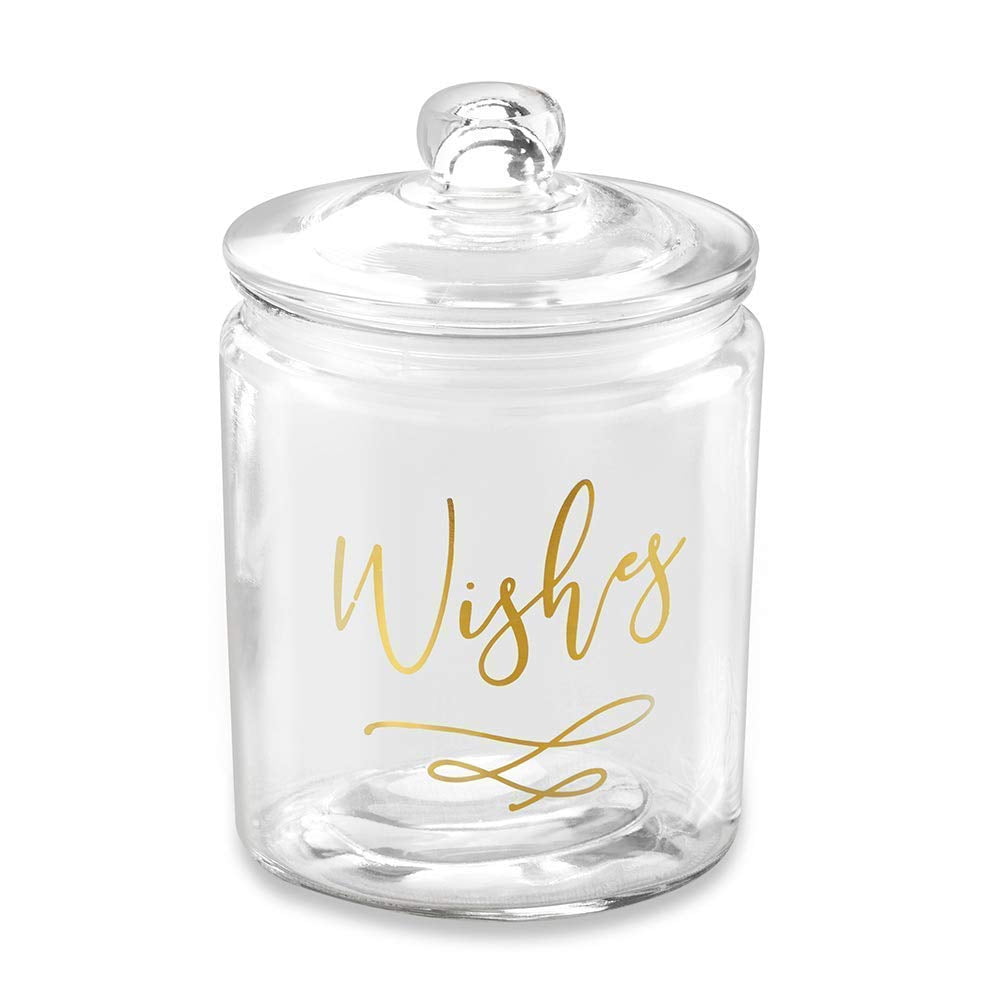 Kate Aspen Wish Heart Shaped Cards Blessing Jar, Perfect for Bridal ...