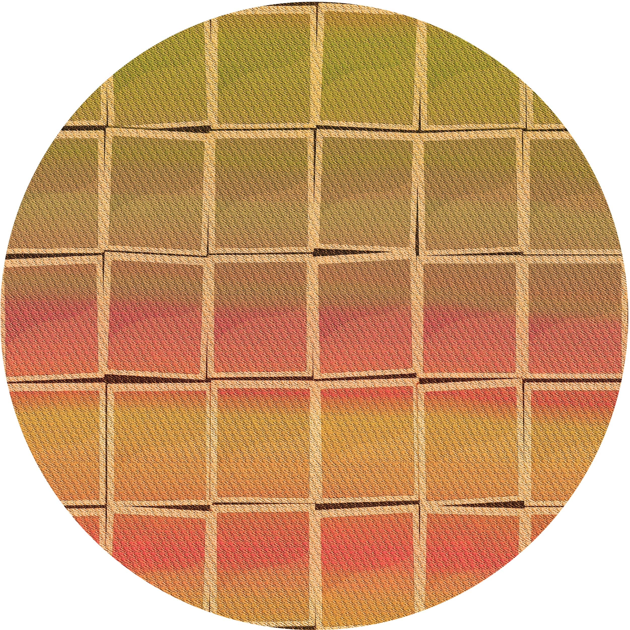 Ahgly Company Indoor Round Patterned School Bus Yellow Area Rugs, 8 ...