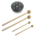 2 Pairs Round Head Drum Sticks Wood Handle Drum Sticks Percussion Instruments Drumsticks ...