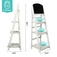 Fionafurn 3-Tier Folding Wood Shelf with Chalkboard & Plant Display ...