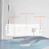 InsCrazy Alarm Clock for Bedroom, Electronic Clock Multi-functional LED ...