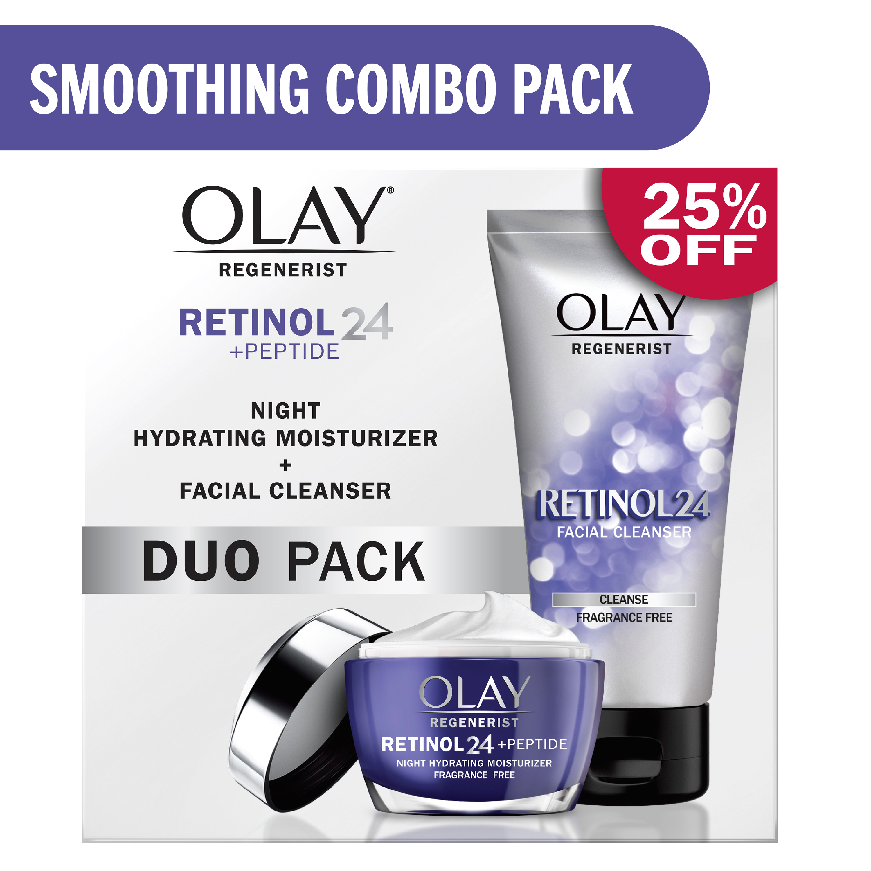 Olay Retinol 24 Peptide Duo Pack Smoothing Face Moisturizer Face Olay Retinol 24 Peptide Duo Pack Smoothing Face Moisturizer Face