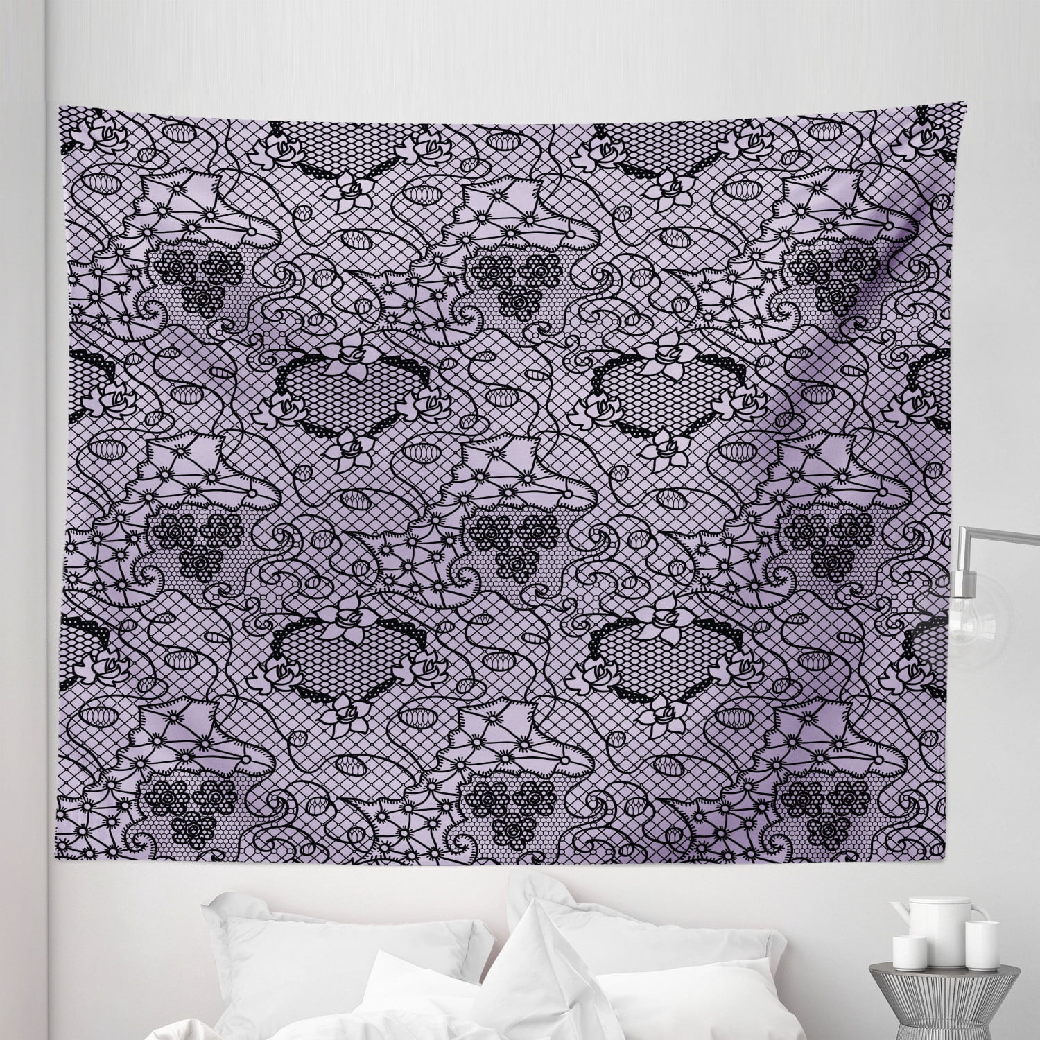 Gothic Tapestry, Black Lace Style Needlecraft Pattern with Ornate ...