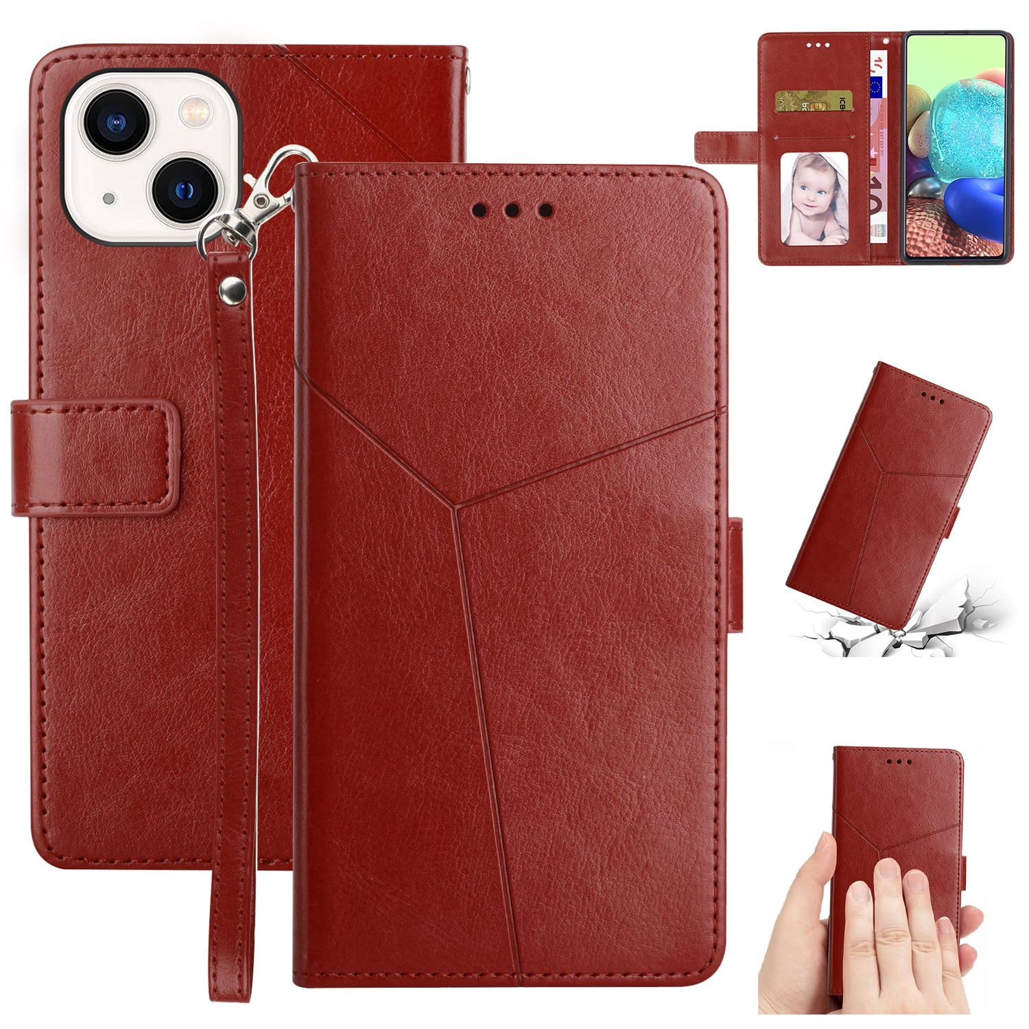 SaniMore PU Leather Wallet Case for iPhone 14 Plus (6.7" 2022 ...