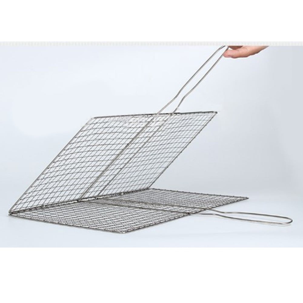 Stainless Copper BBQ Fish Grilling Basket Grill BBQ Net Meat Vegetable ...