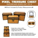 Pixel Treasure Chest Paperboard Boxes (Set Of 3), Decoration For Video ...