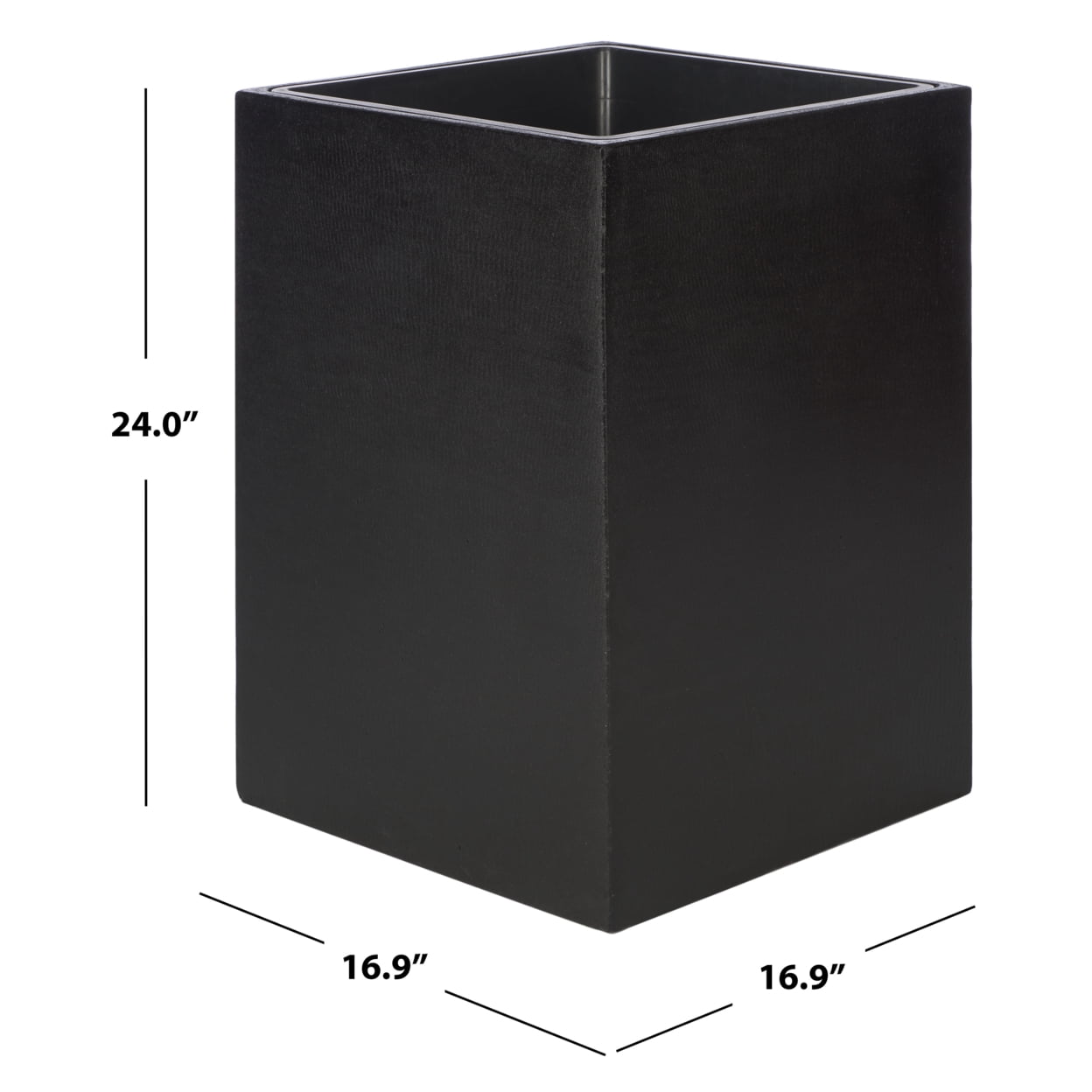 SAFAVIEH Kendri Concrete Modern Solid Round Patio Planter, Black Deals ...
