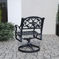 Homestyles Sanibel Aluminum Outdoor Swivel Rocking Chair in Black ...