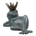 Ebros Large Frog Prince Charming With Crown Garden Bird Feeder Statue ...