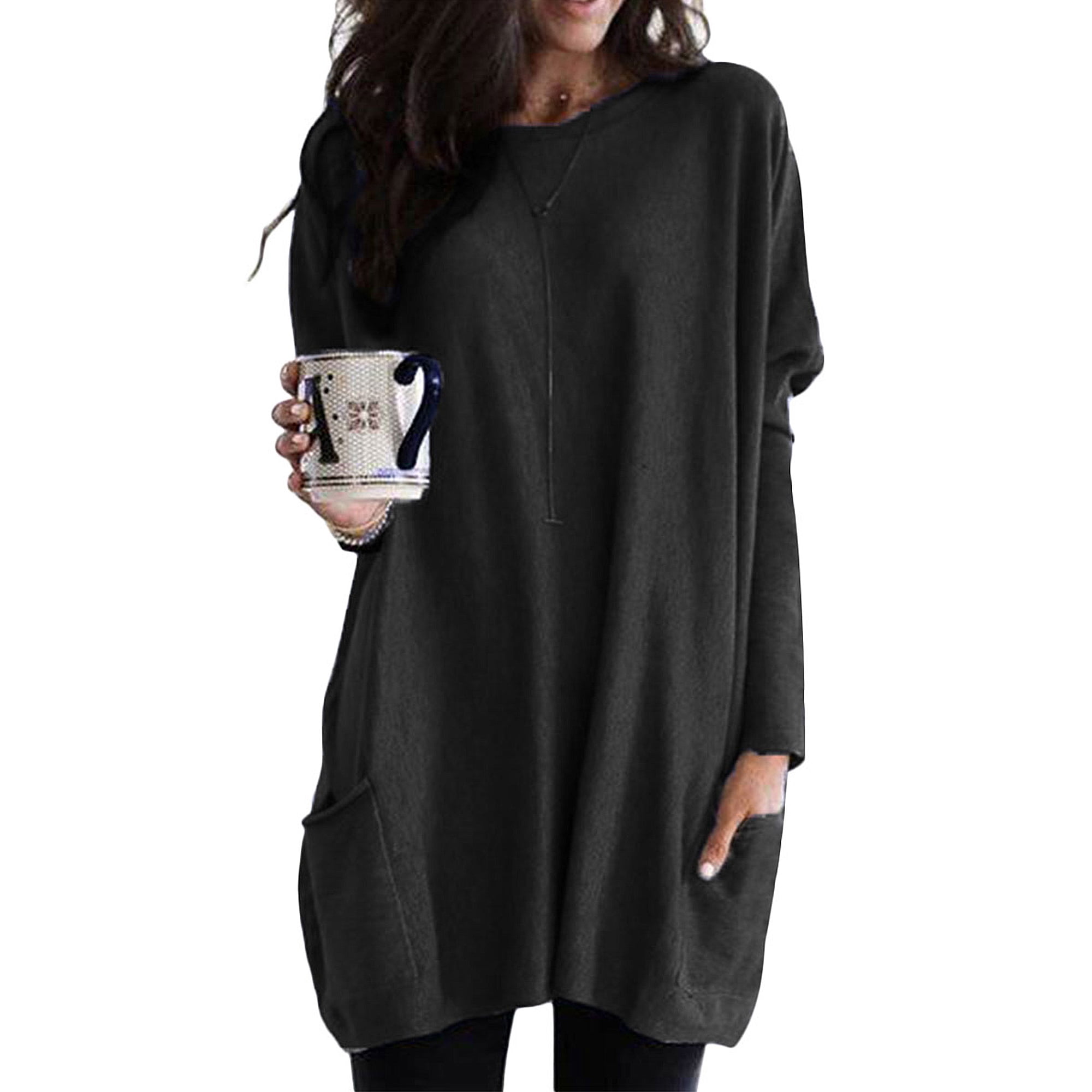 Click here for Sexy Dance Plus Size Women Casual Solid Color Long... prices