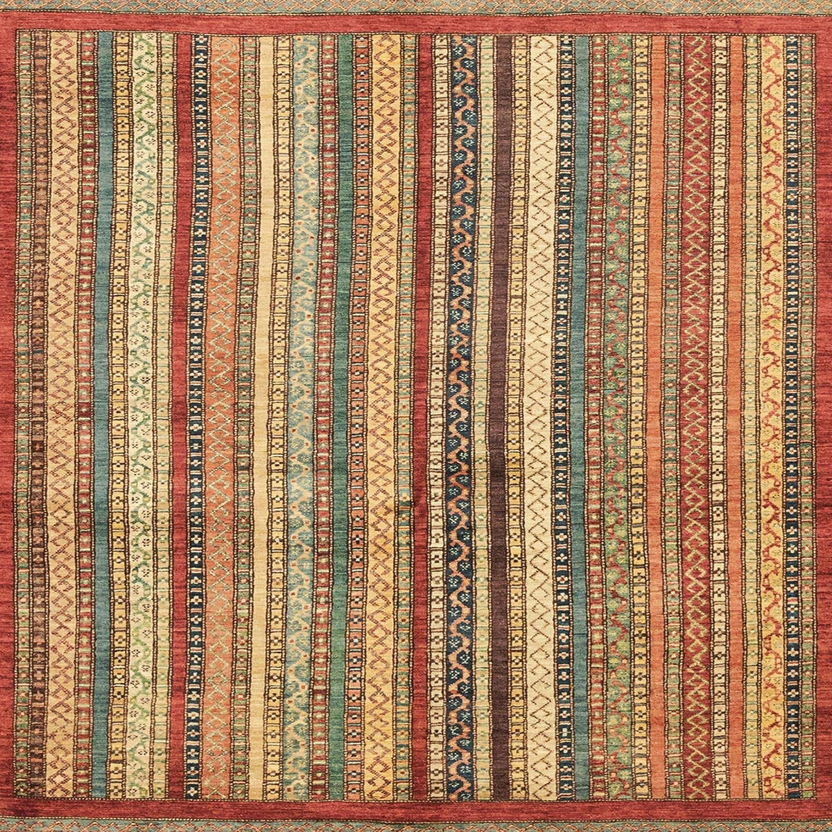 Ahgly Company Indoor Square Abstract Metallic Gold Abstract Area Rugs ...