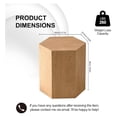 Modern Hexagon Coffee Table, Wood Side Table with Anti-Slip Pads ...