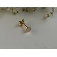 Attractive Cut Round Lab Created Diamond 14k Yellow Gold Plated Stud ...