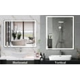 ANYHI 30x36 inch LED Bathroom Vanity Mirror Wall Mounted Adjustable ...