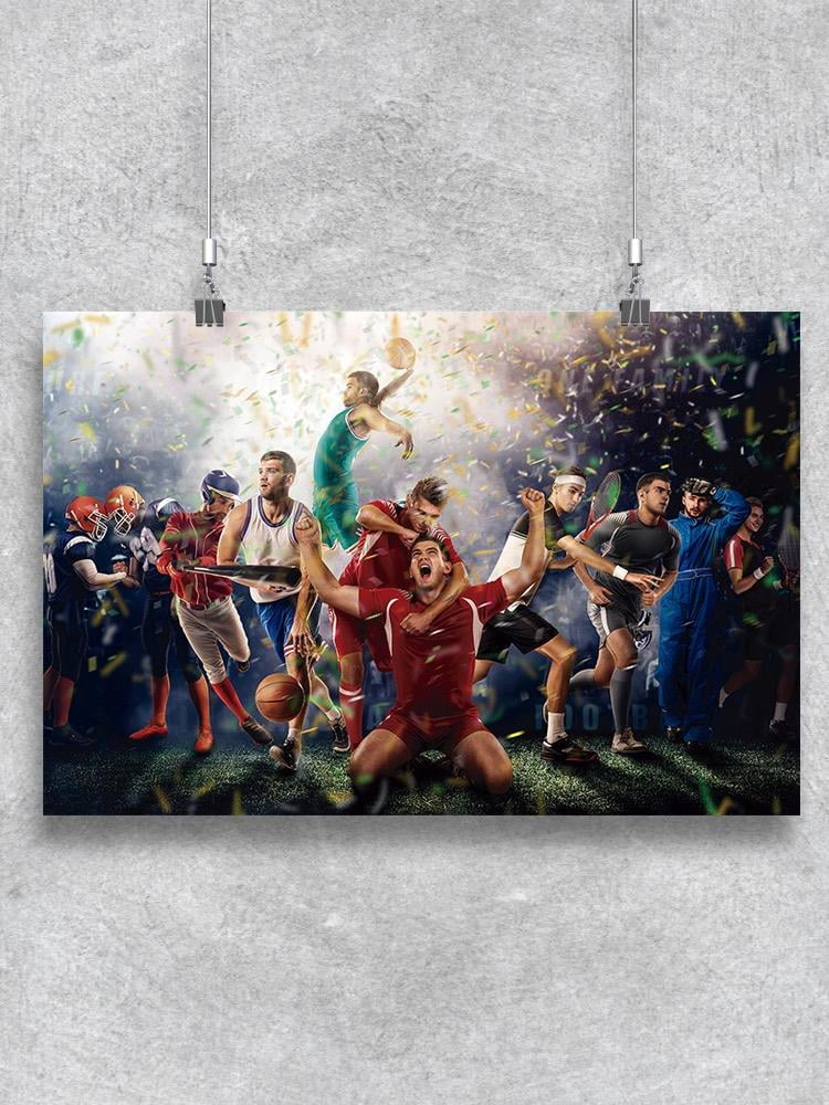 Victorious Sports Collage Poster -Image by Shutterstock - Walmart.com