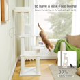 56.3'' Tall Cat Tree for Indoor Large Cats, Multi-Level Cat Tower with ...