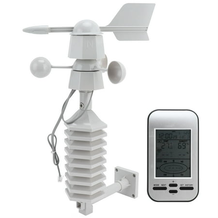 Digital Weather Thermometer, Wind Direction Display Clear LCD Screen ...