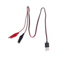 SDFGTstore Red And Black 55cm Wire Alligator Test Clips Clamp To USB ...