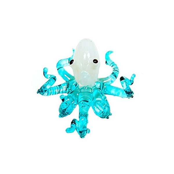 Glass Sculptures & Figurines Black Glass Octopus Figurine Blown Octopus ...