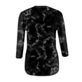 3/4 Length Sleeve Shirts for Women Floral Crewneck Workout Cute Blouses ...