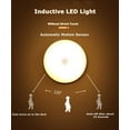 Motion Sensor LEDs Night Light USB Rechargeable Human Body Induction ...